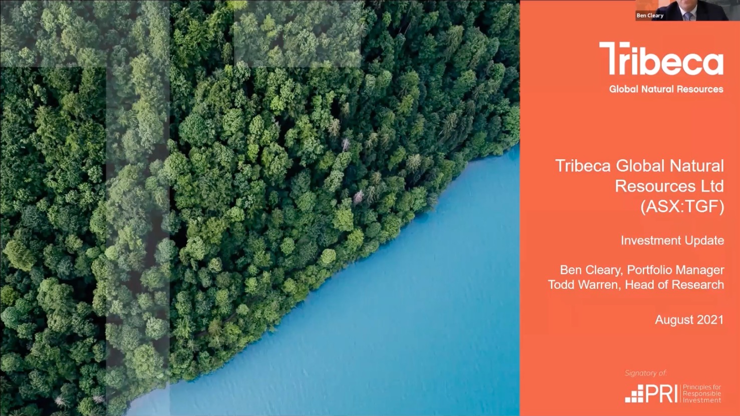 Tribeca Global Natural Resources Ltd (ASX: TGF) Investment Update ...
